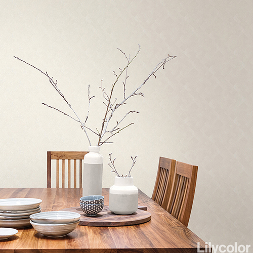 timber dining table with pottery | Wallstyle